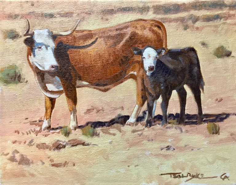 Cow and Calf by Teal Blake | Museum of the Big Bend