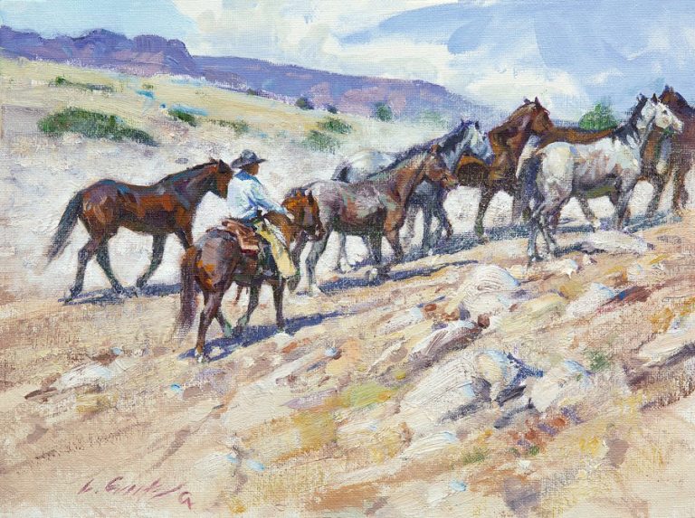Trailing to Camp by Loren Entz | Museum of the Big Bend