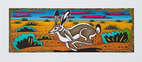Jackrabbit by Billy Hassell, color | Museum of the Big Bend