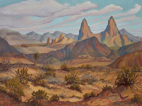 10. Mule Ears by Alice Leese – SOLD | Museum of the Big Bend