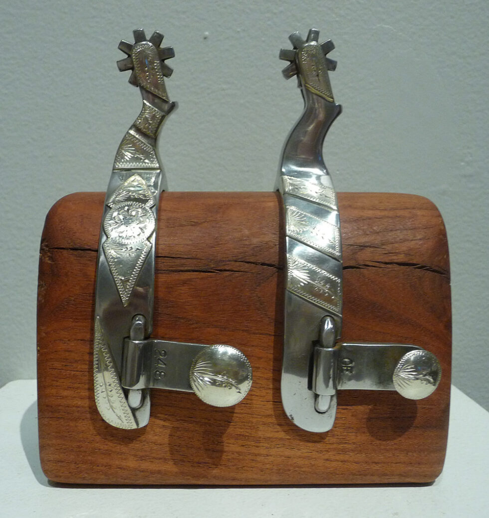 44. One Piece Spurs by Cotton Elliott – SOLD | Museum of the Big Bend