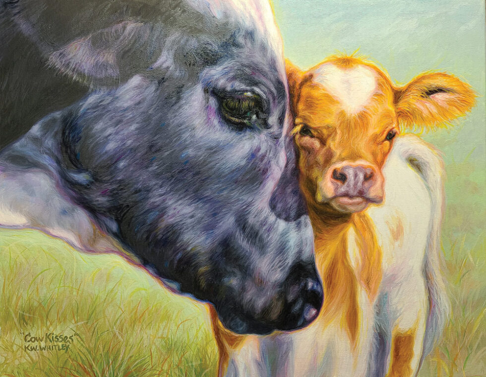 45. Cow Kisses by KW Whitley – SOLD | Museum of the Big Bend